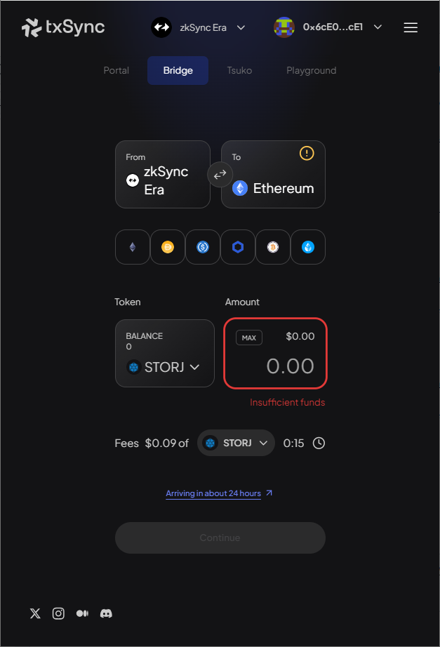 ZkSync Payments - Storj Docs